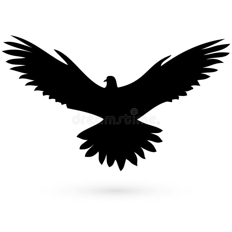 Black Silhouette Birds. Raster Stock Illustration - Illustration of ...