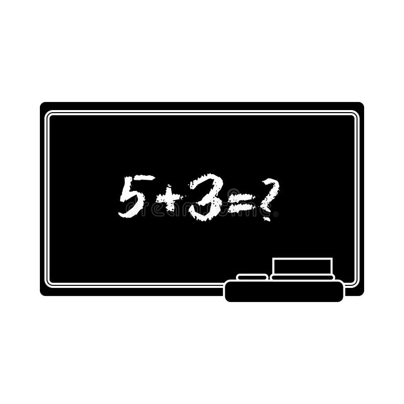 Black Silhouette Board for Classes with Numbers Stock Vector ...