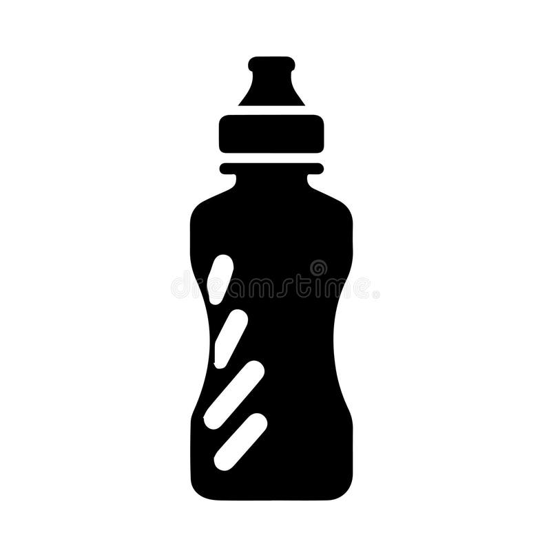 Silhouette Simple Bottle Vector Icon Stock Vector - Illustration of ...