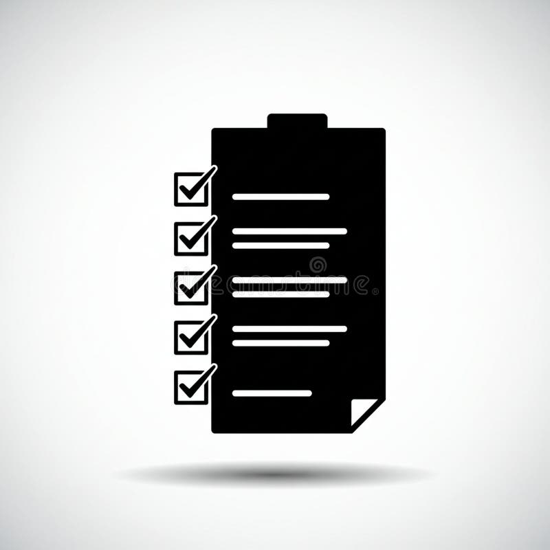 Checklist Silhouette Logo Stock Illustrations – 1,685 Checklist ...
