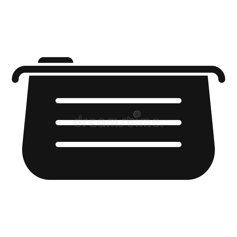 Black Silhouette of a Classic Pouch Icon Stock Vector - Illustration of ...