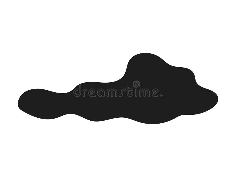 Black Silhouette of Cloud Isolated on Isolated White Background ...