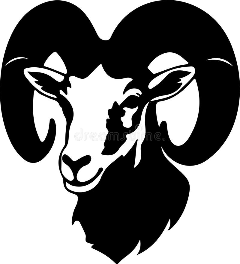 Dall Sheep Black Silhouette Generative Ai Stock Vector Illustration Of Monochrome Generative