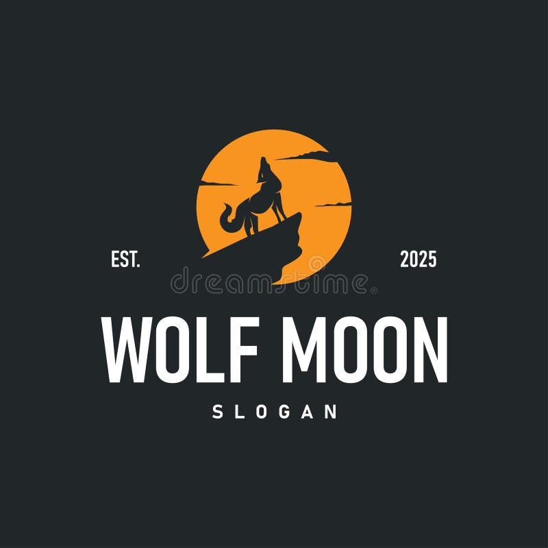 Black Silhouette Design Logo Wolf Wild Animal Simple Illustration ...