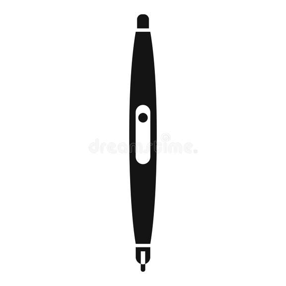 Electronic Cigarette Device with Button for Vaping Icon Stock Vector ...