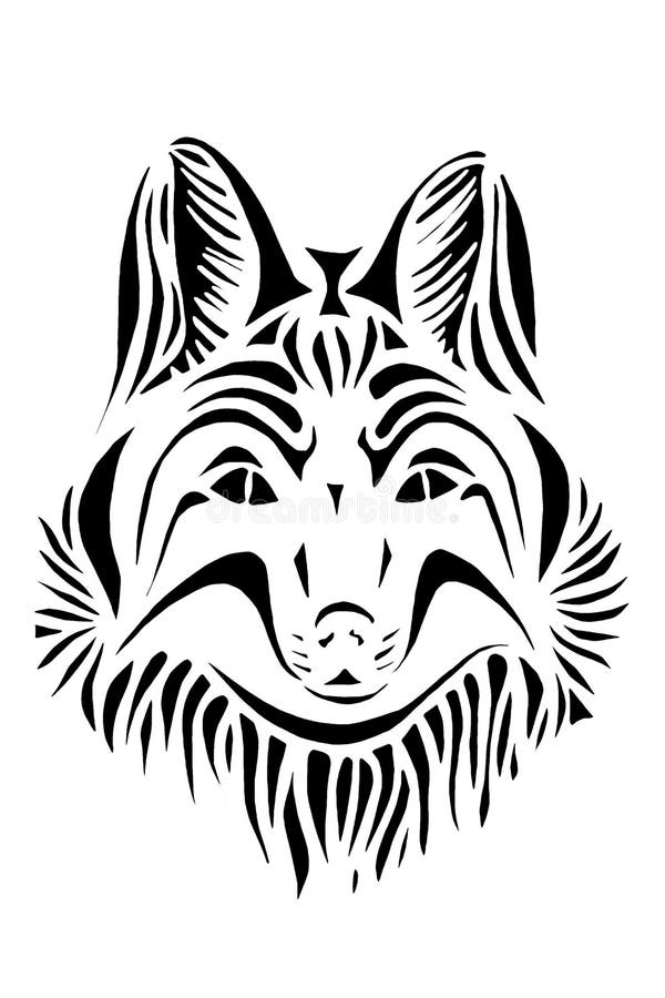 Fox Tattoo. Vector Illustration, Isolated on White. Stock Vector ...