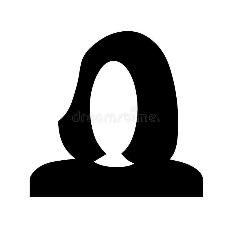 Black Silhouette Faceless Woman Figure - Vector Illustration Stock ...