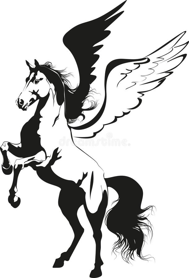 Pegasus stock vector. Illustration of brand, person - 354801917