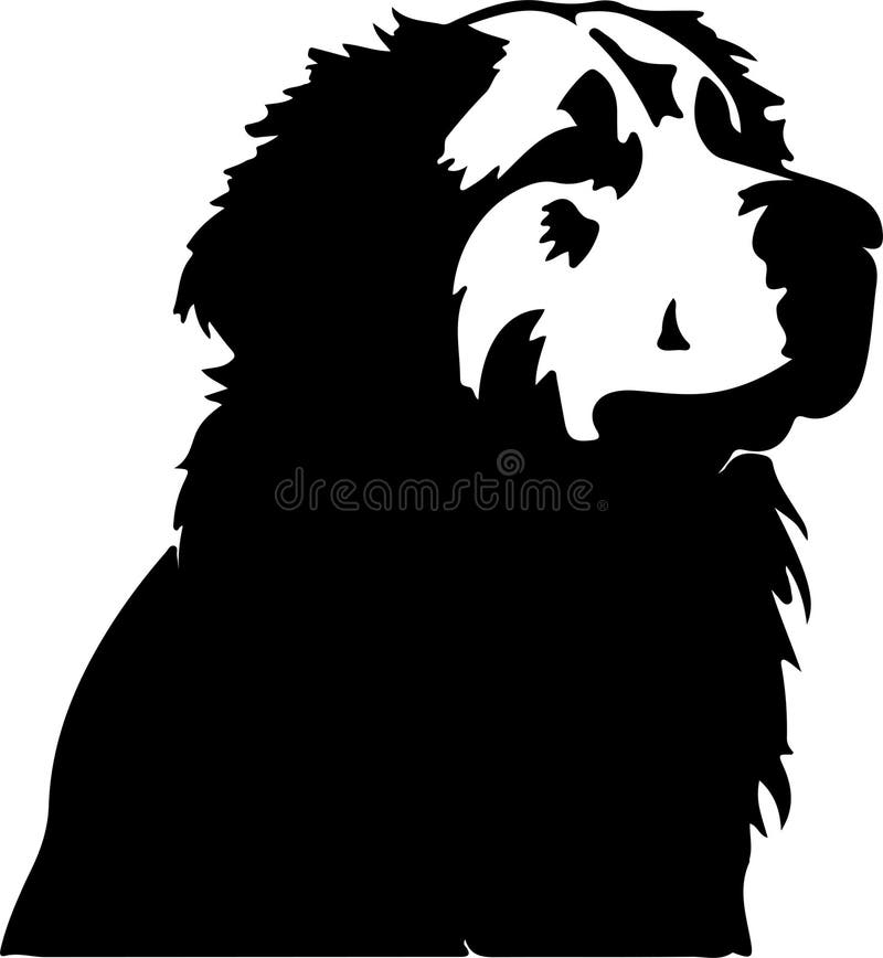 Great Pyrenees Outline Outline Silhouette Generative Ai Stock Vector ...