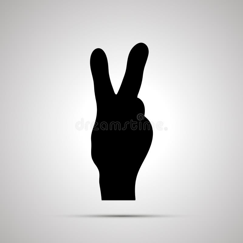 Black hand- victory stock vector. Illustration of right - 5084567