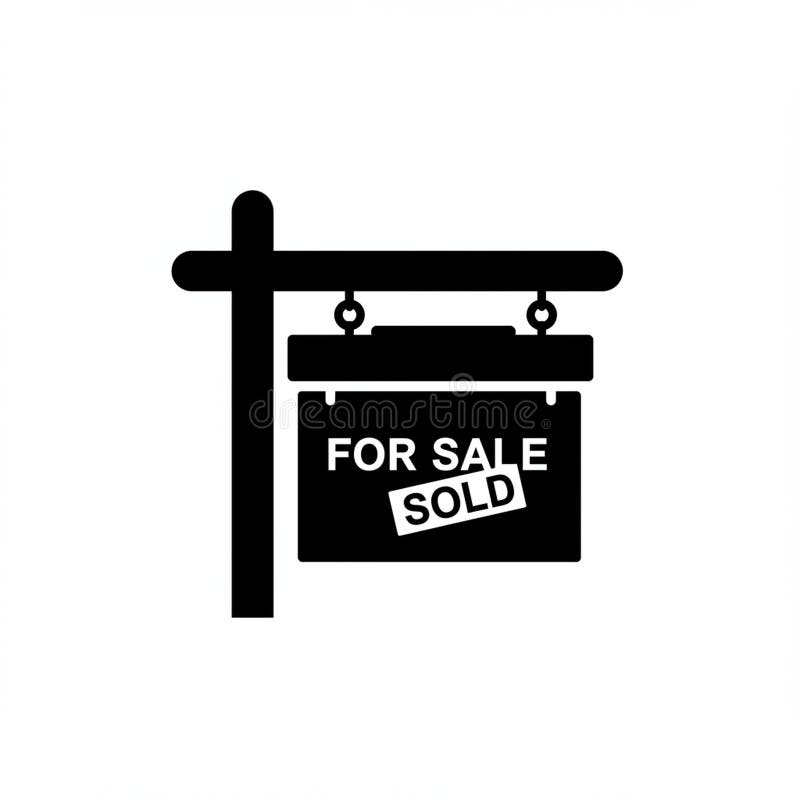 A Black Silhouette of a Hanging Sign Post with a Rectangular Sign Stock ...