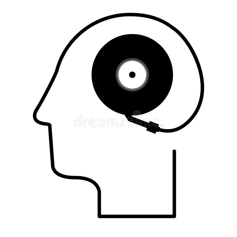 Black Silhouette Head Record Player Stock Illustrations – 113 Black ...