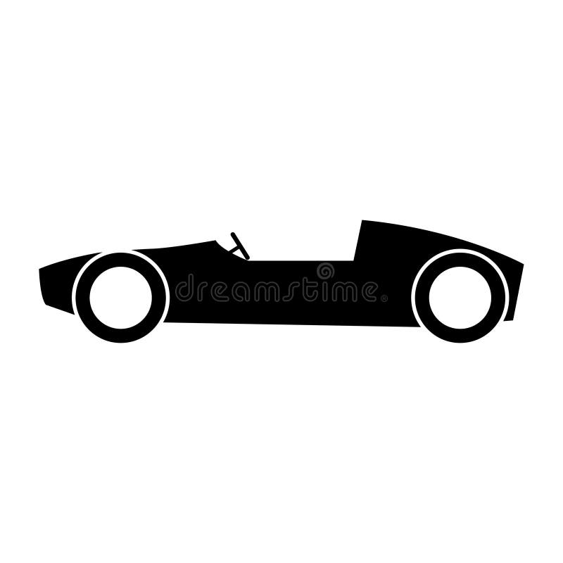 Vintage Race Car Silhouette