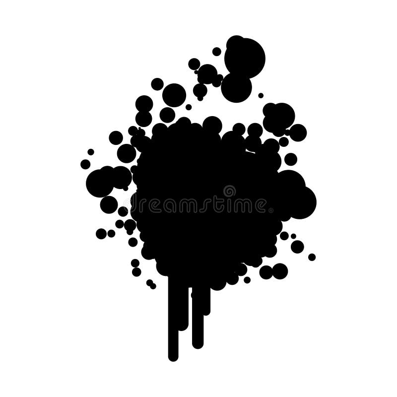 Black Silhouette Ink Splash Icon Stock Illustration - Illustration of ...