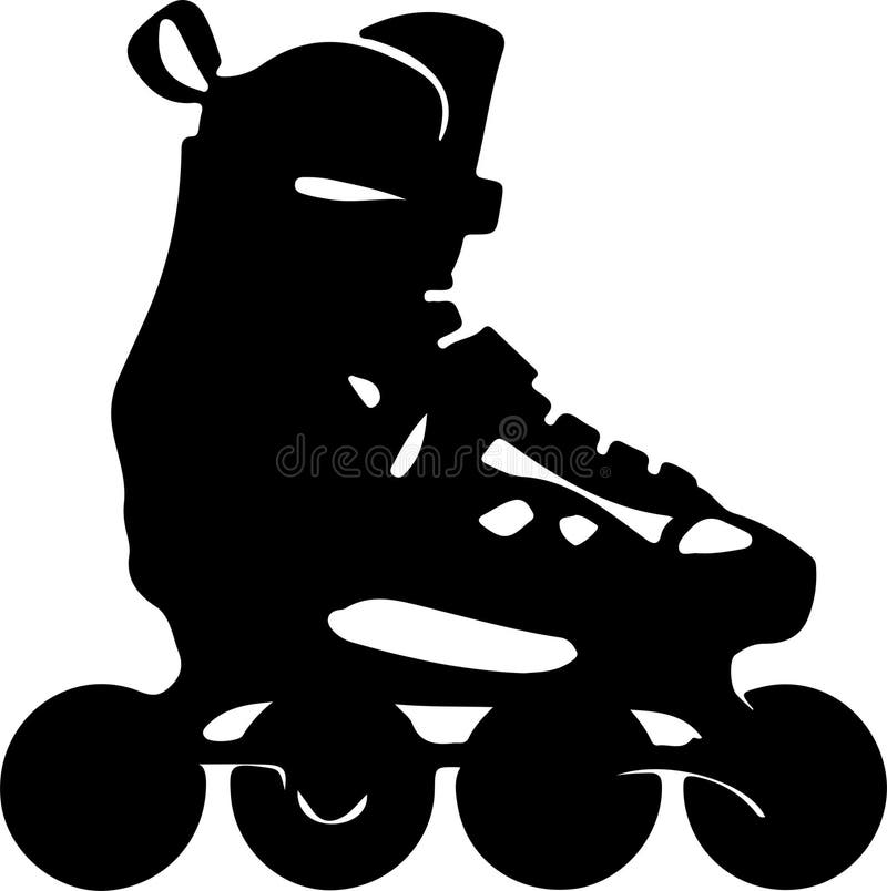 Inline Skates Black Silhouette Generative Ai Stock Vector ...