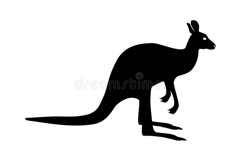 Black kangaroo icon stock vector. Illustration of black - 168538174