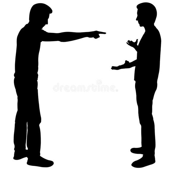Men Accusing Another Isolated on White Stock Illustration ...