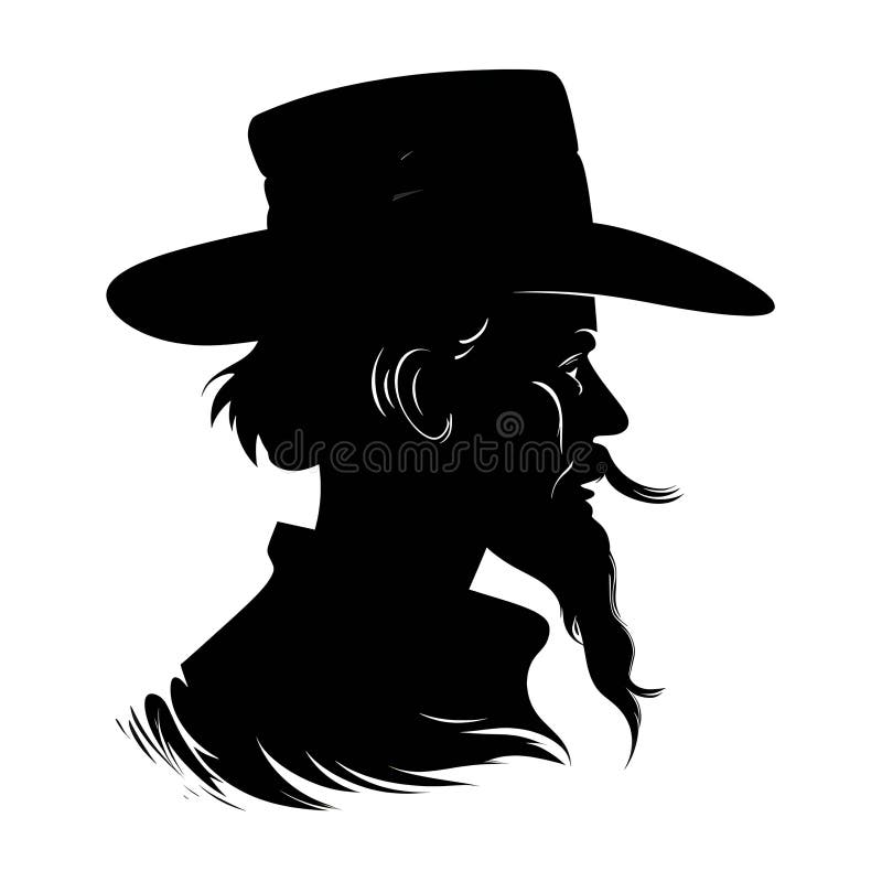 Man Wearing Hat Silhouette Stock Illustrations – 692 Man Wearing Hat ...