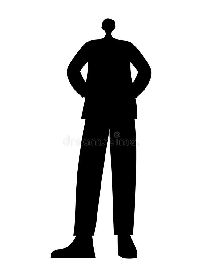 Black Silhouette of a Man S Hands in Pocket Vector Stock Vector ...