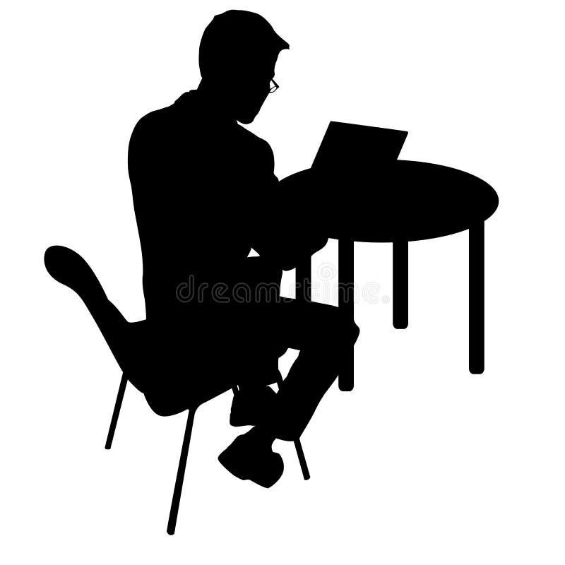 Man Behind Desk Silhouette Stock Illustrations – 89 Man Behind Desk ...