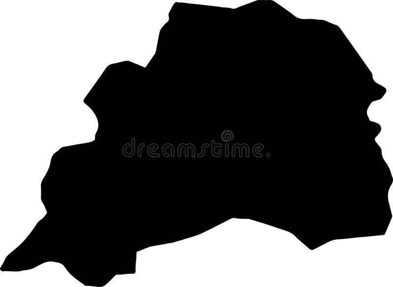 Mubende Uganda Silhouette Map with Transparent Background Stock Vector ...