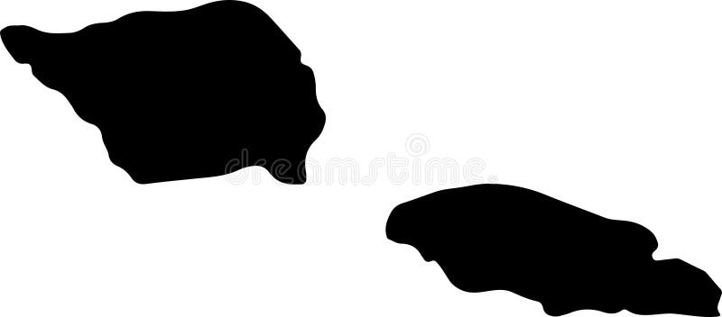 Samoa Silhouette Map with Transparent Background Stock Vector ...