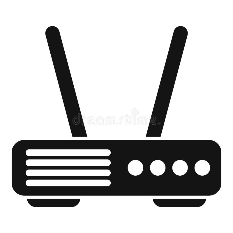 Vector Illustration of Wireless Router Icon Stock Vector - Illustration ...