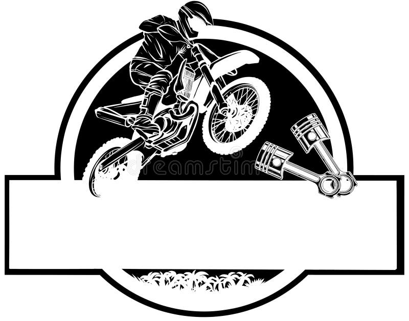 Black Silhouette of Moto Cross Logo Vector Designs Stock Vector ...