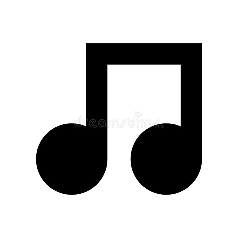 Black Silhouette of a Note on a White Background Stock Vector ...