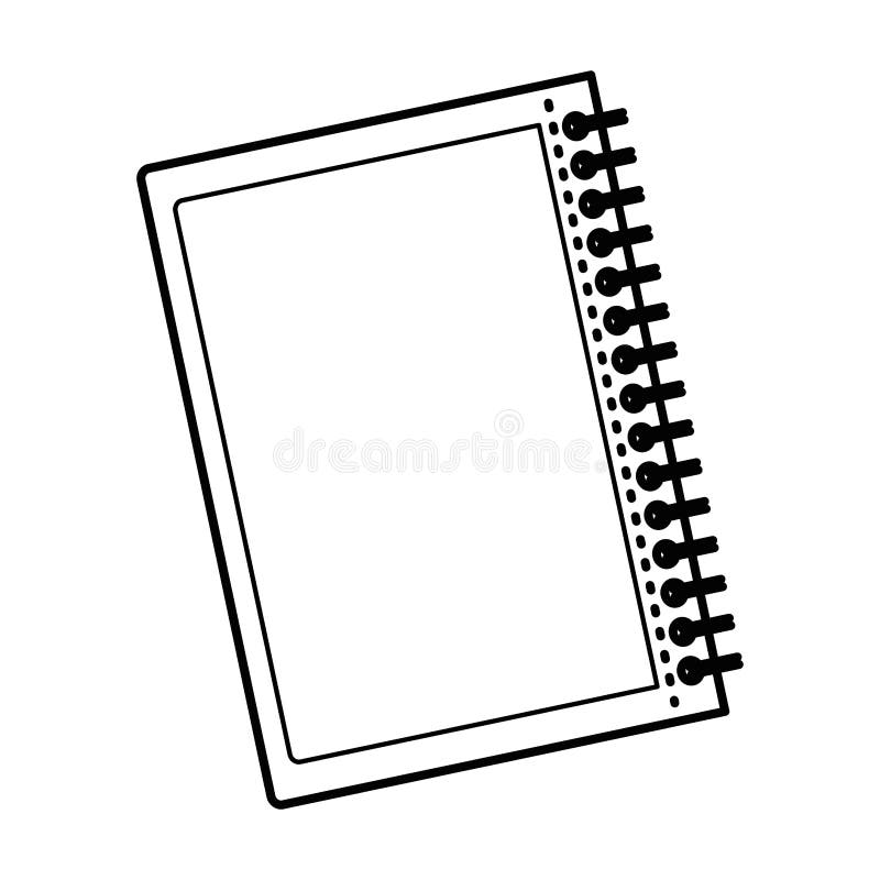 Black Silhouette Notebook with Rings Stock Vector - Illustration of ...