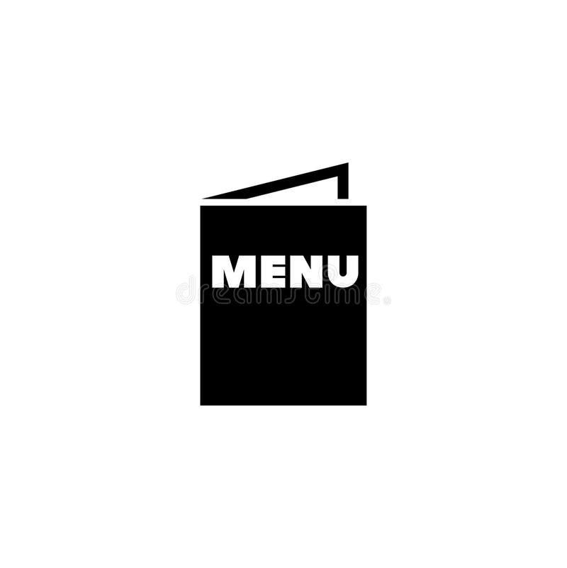 Black Silhouette of an Open Menu Booklet for Restaurant and Dining ...