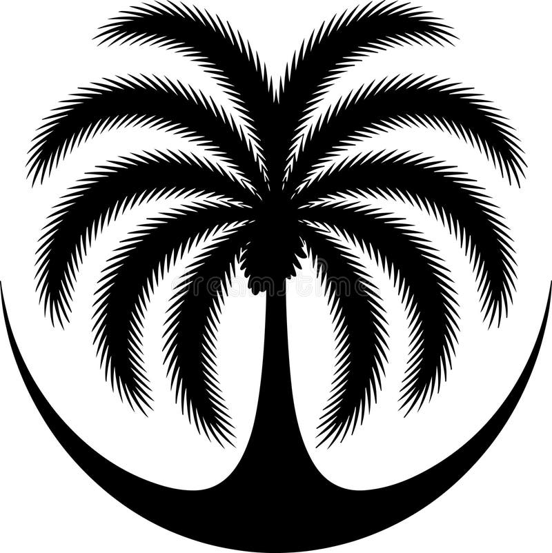 Distinctive Palm Tree Shape Stock Illustrations – 174 Distinctive Palm ...