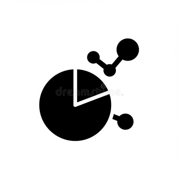 Black Silhouette of a Pie Chart with a Missing Wedge, Adjacent To Three ...