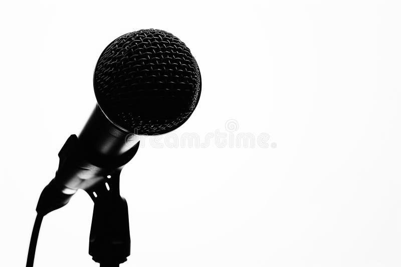 Microphone on a Transparent Background Stock Illustration ...