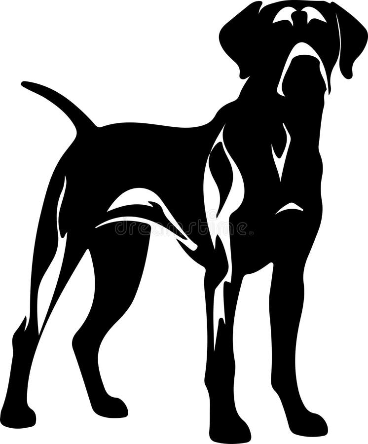 Rhodesian Ridgeback Outline Silhouette Generative Ai Stock Vector ...