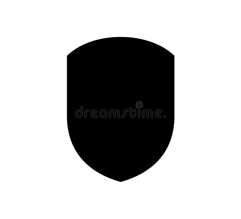 Black Silhouette Shield Frame Logo. Vector Template Sign of Protection ...