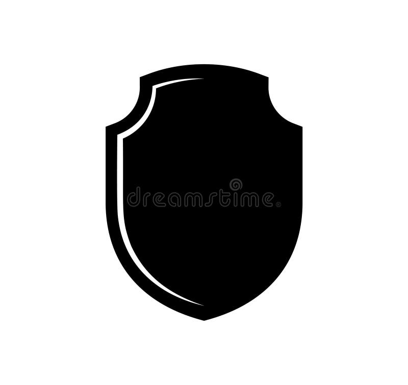 Black Silhouette Shield Frame Logo. Vector Template Sign of Protection ...