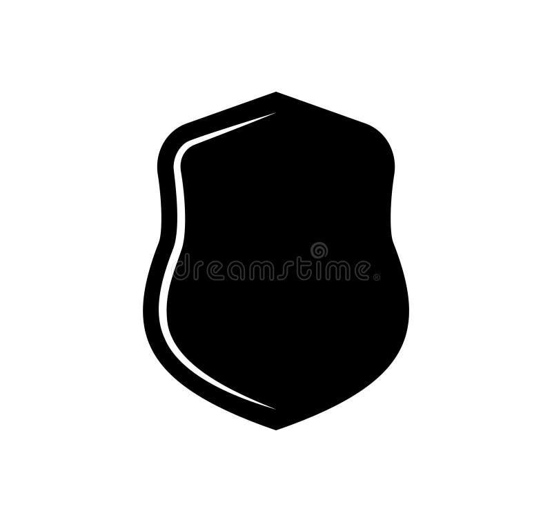 Black Silhouette Shield Frame Logo. Vector Template Sign of Protection ...