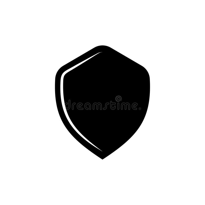 Black Silhouette Shield Frame Logo. Vector Template Sign of Protection ...