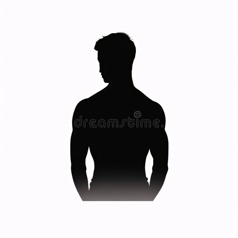 Hat Backwards Black and White Vector Illustration Man with Black and ...
