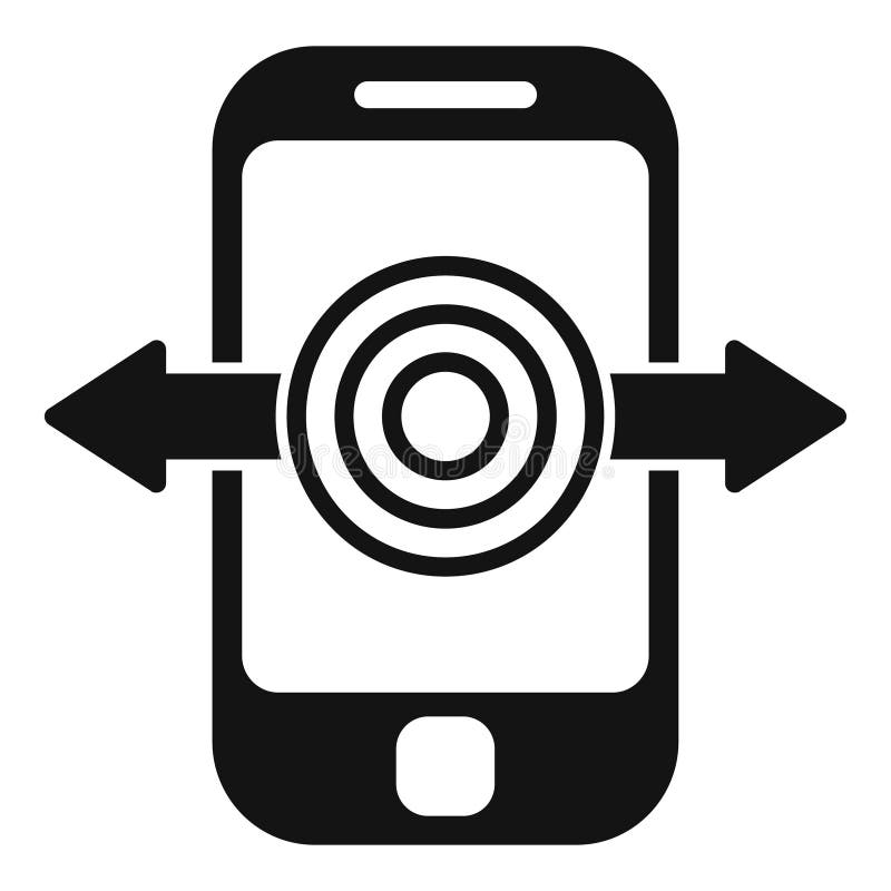 Mobile Phone with Target Icon and Arrows Vector Stock Vector ...