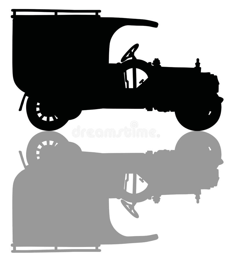 Vintage delivery car stock vector. Illustration of vector - 57483968