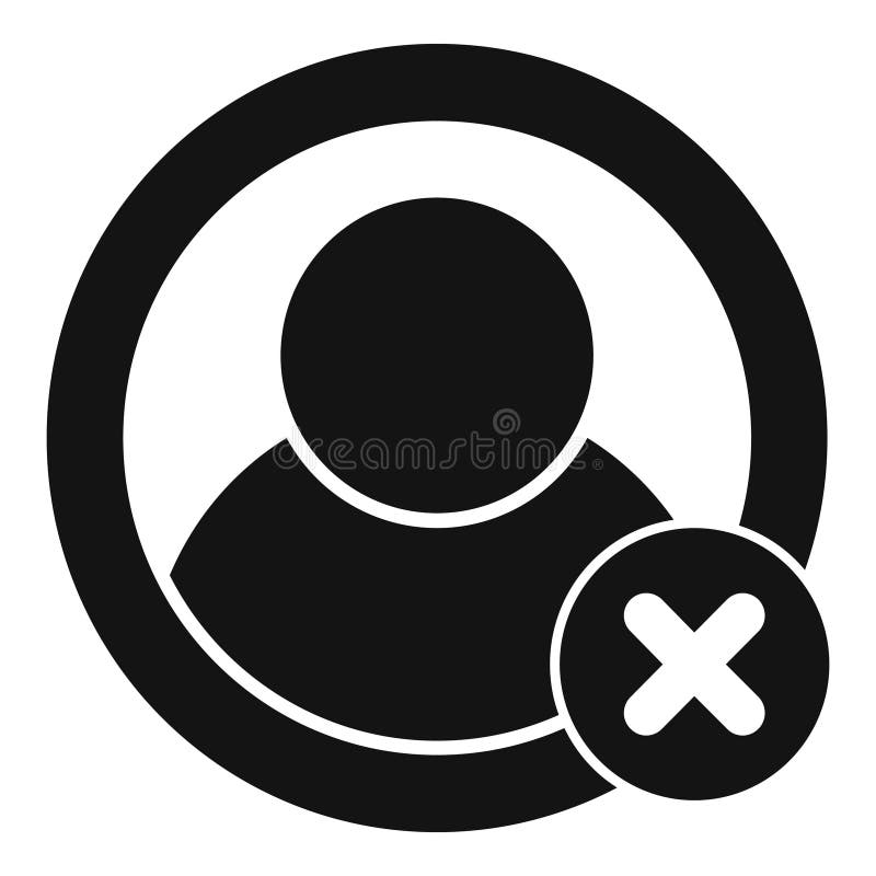 Black Silhouetted Bust with Red Canceled Symbol Overlaid on White Stock ...
