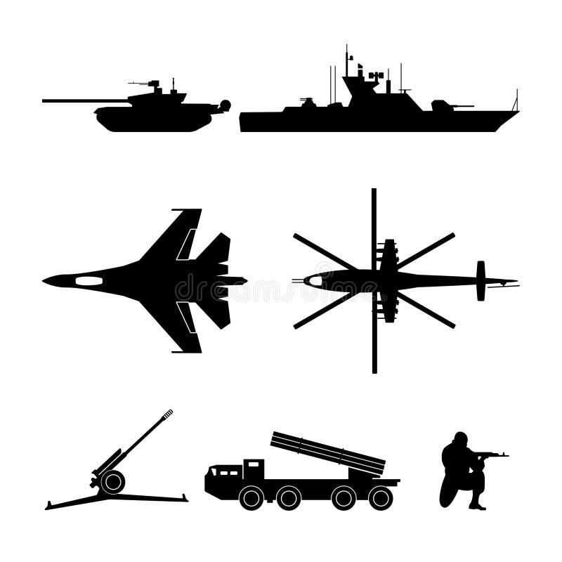 Military Set for Tactical Map with Detailed Icons Stock Vector ...
