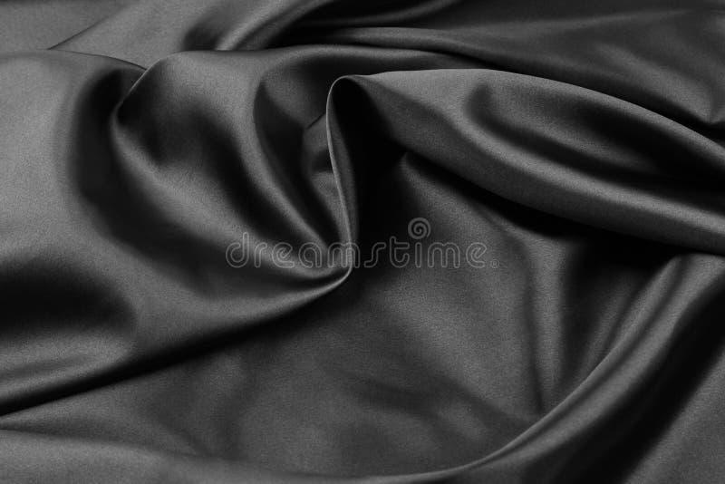 Black silk fabric stock image. Image of fashion, satin - 88592501