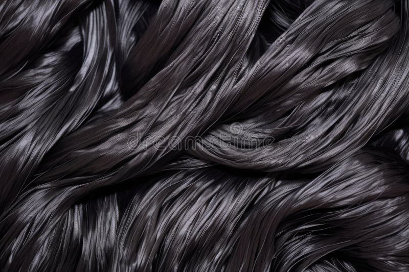 Black Silk Strands Weaved Together Stock Illustration - Illustration of ...