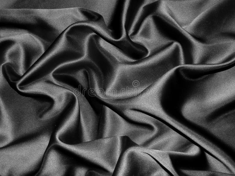 Black silk stock image. Image of waves, folds, gentle - 64816529