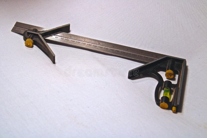 Black and Silver Angle Measure Stock Photo - Image of measure, ruler ...