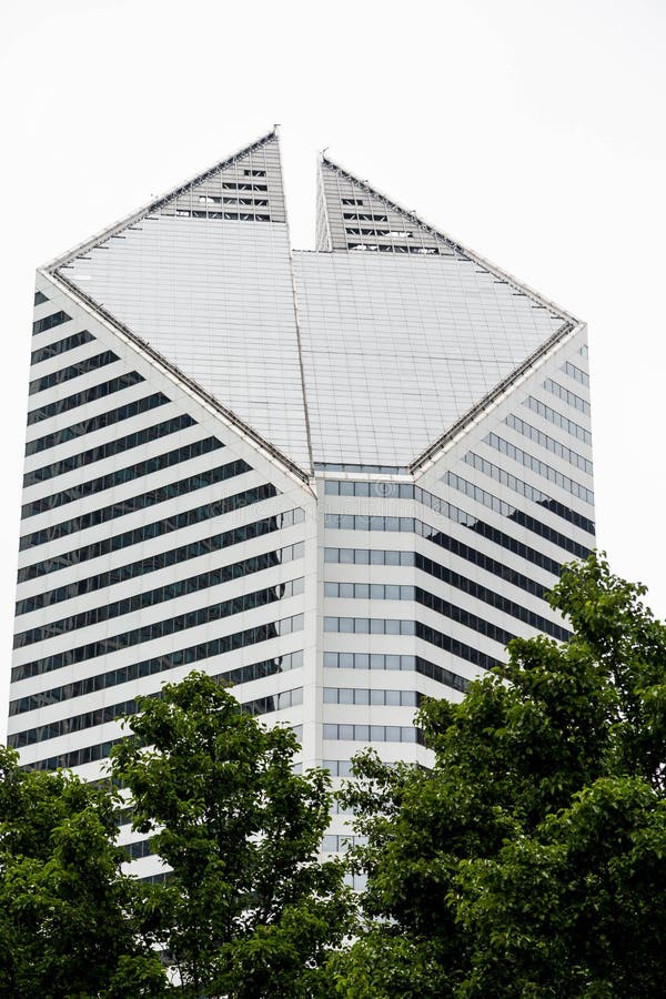 Black and Silver Angled Building Stock Image - Image of exterior ...