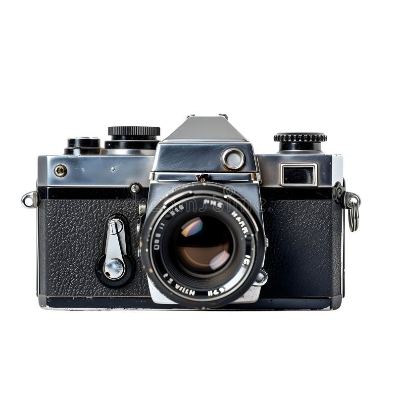 Black and Silver Camera with a Black Strap Generated by AI Stock ...